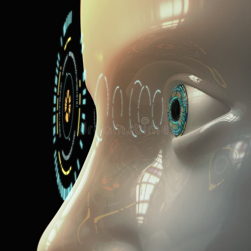 Sci-fi Artificial Eye Plastic Model Stock Illustration - Illustration ...