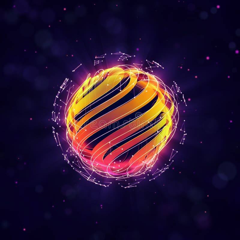 A Sci-Fi Atom stock illustration. Illustration of computing - 274804802