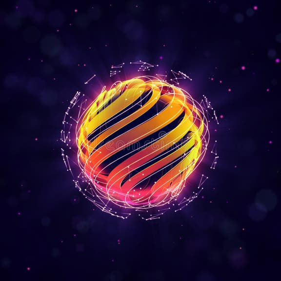 A Sci-Fi Atom stock illustration. Illustration of computing - 274804802