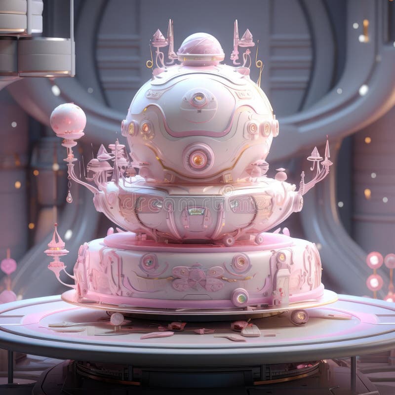 Sci-fi cake stock illustration. Illustration of icing - 283240089
