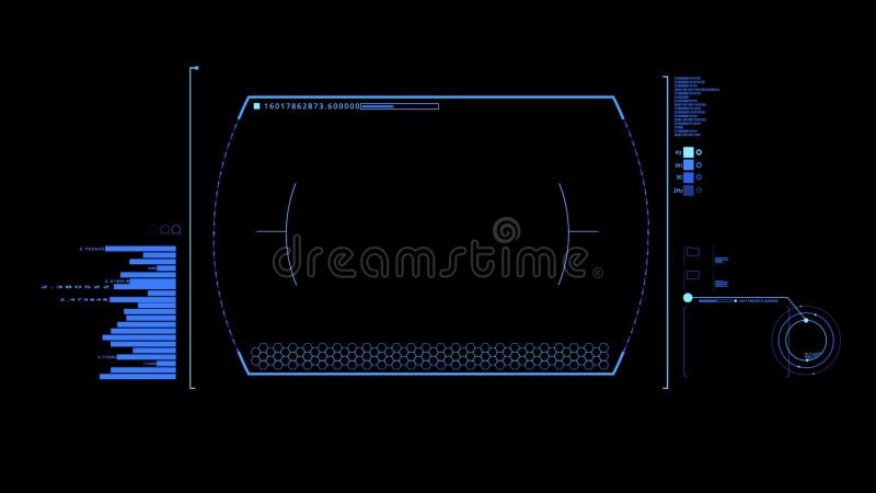 Blue HUD Infographic Interface Motion Graphic Element Stock Footage ...