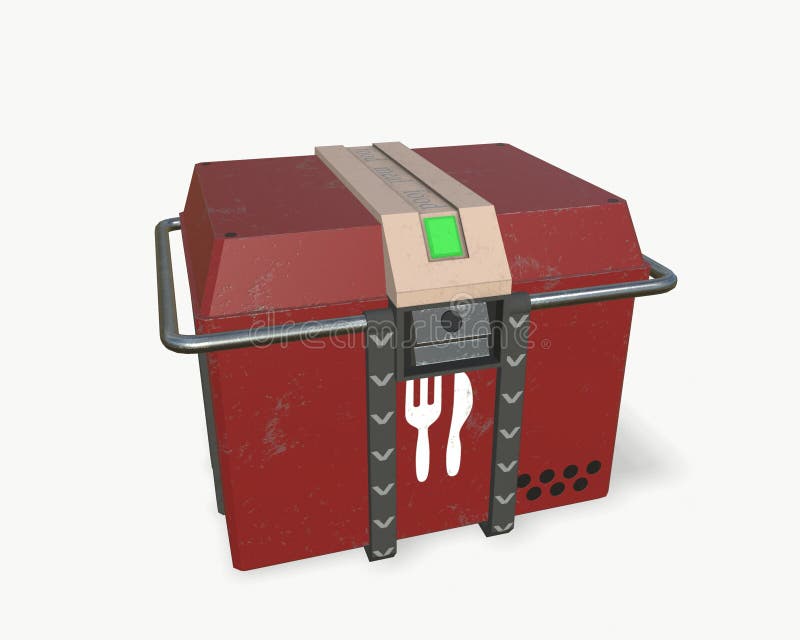 Sci Fi Box Food Container 3d-illustration 3d-rendering Stock ...