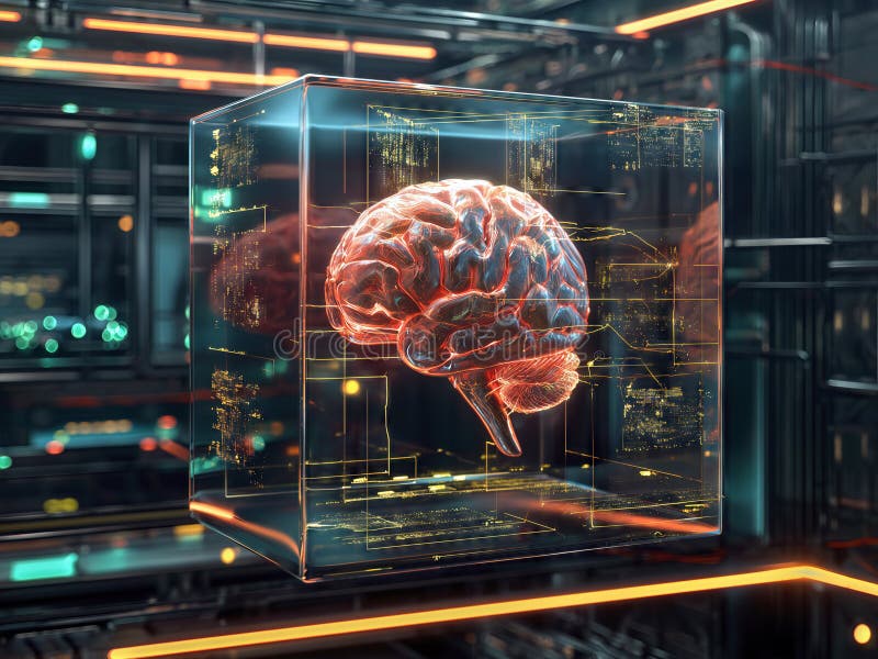 Sci-Fi Brain Research Facility Stock Image - Image of screen, facility ...
