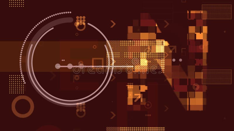 Golden Technological Background Stock Illustration - Illustration of ...