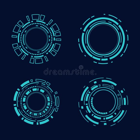 Sci Fi Circle Frame Modern User Interface Element Technology Futuristic ...