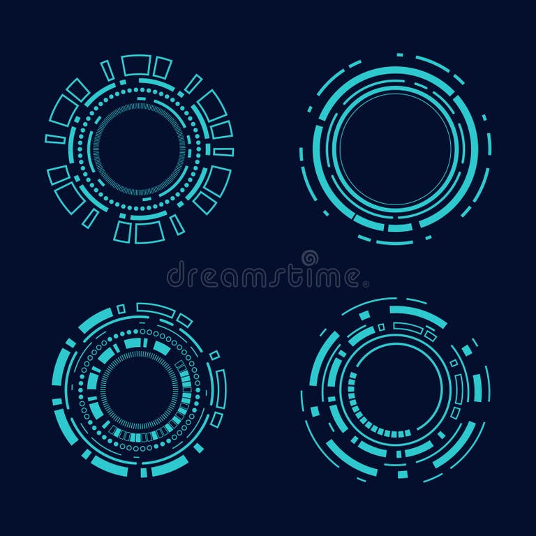 Sci Fi Circle Frame Modern User Interface Element Technology Futuristic ...