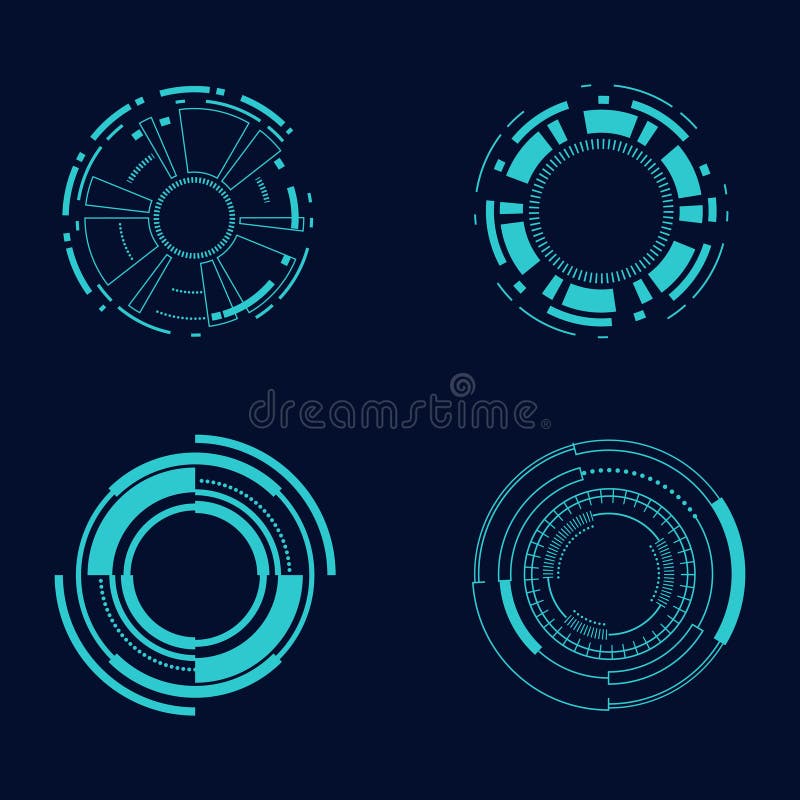Sci Fi Circle Frame Modern User Interface Element Technology Futuristic ...