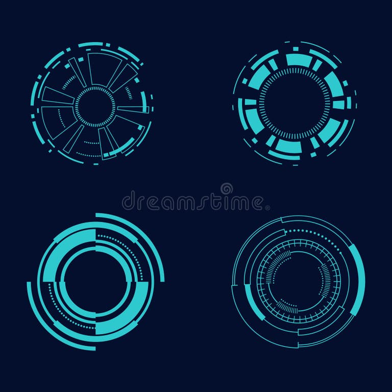 Sci Fi Circle Frame Modern User Interface Element Technology Futuristic ...