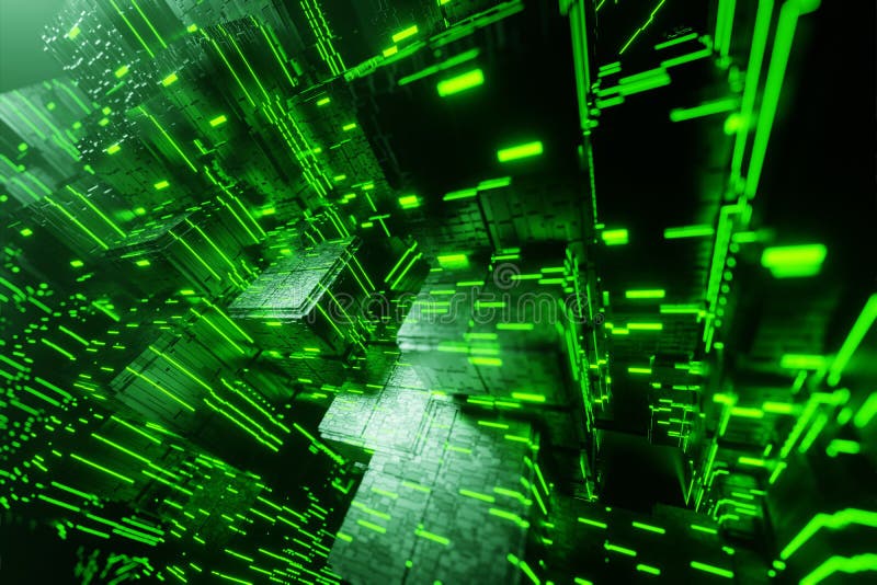 Blue Futuristic Digital Technologic Tunnel Background Animation Stock ...