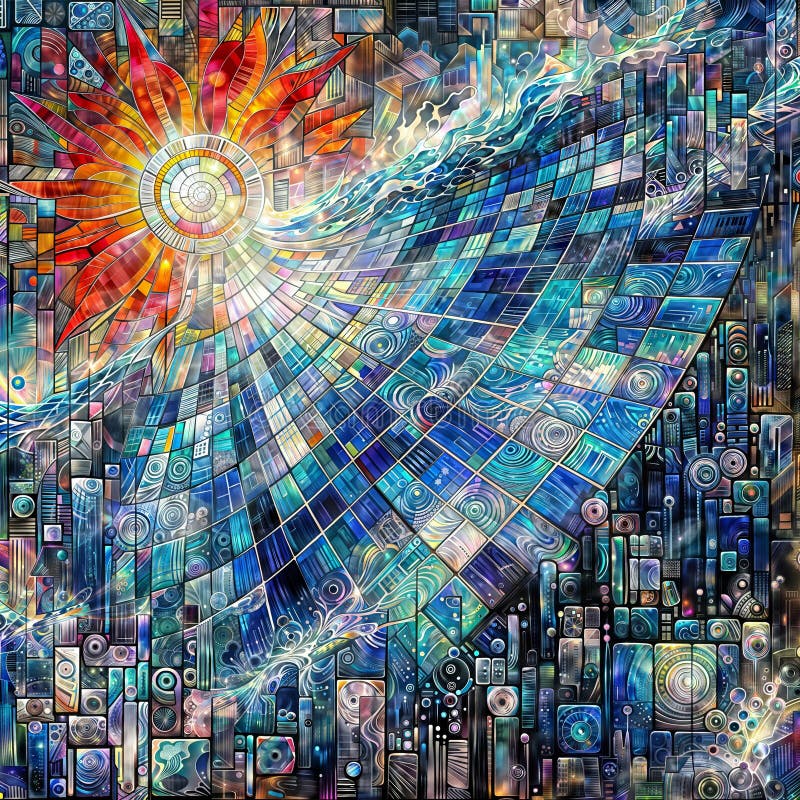 Sci-Fi City: Tech, Architecture, Abstract Chaos, Generative Ai Stock ...