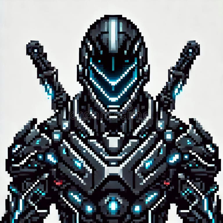 Sci-Fi Combat Cyborg stock illustration. Illustration of advanced ...