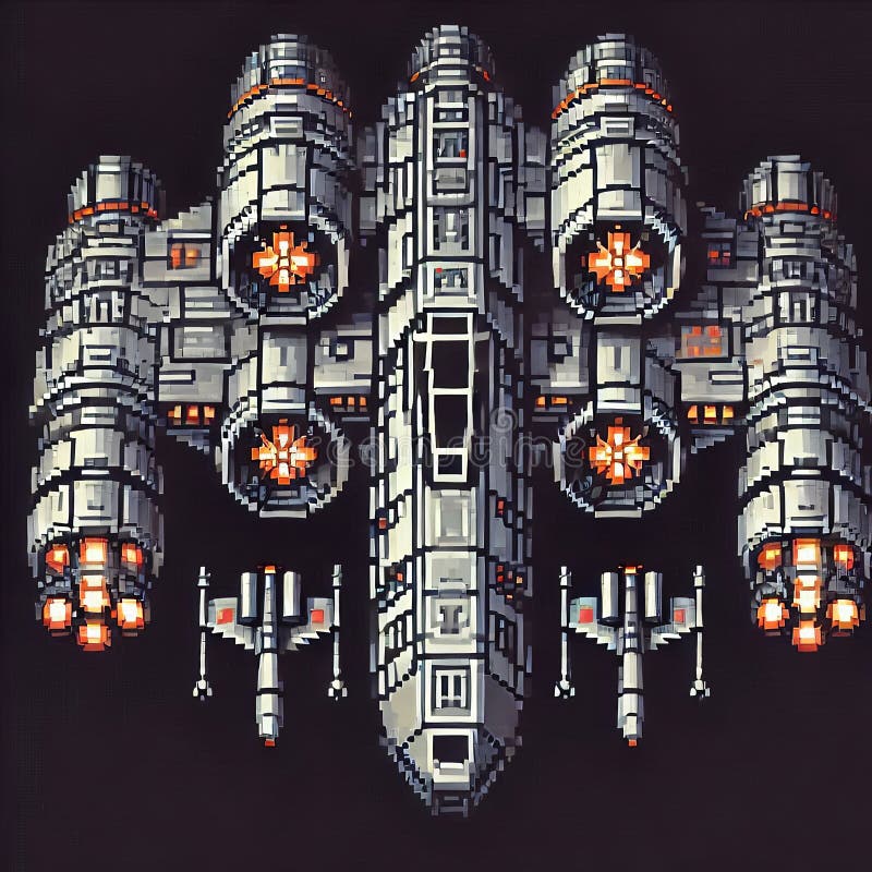 Sci-Fi Combat Star Destroyer Stock Illustration - Illustration of ...