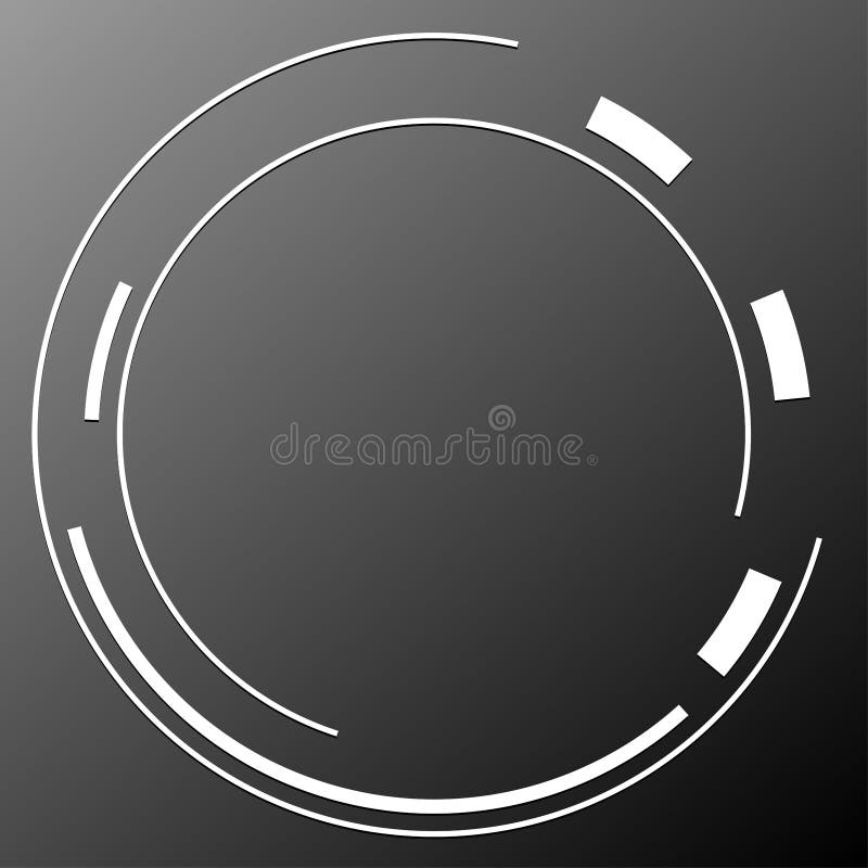 Sci-fi Concentric, Geometric Ring, Circle UI, GUI Design Element Vector ...