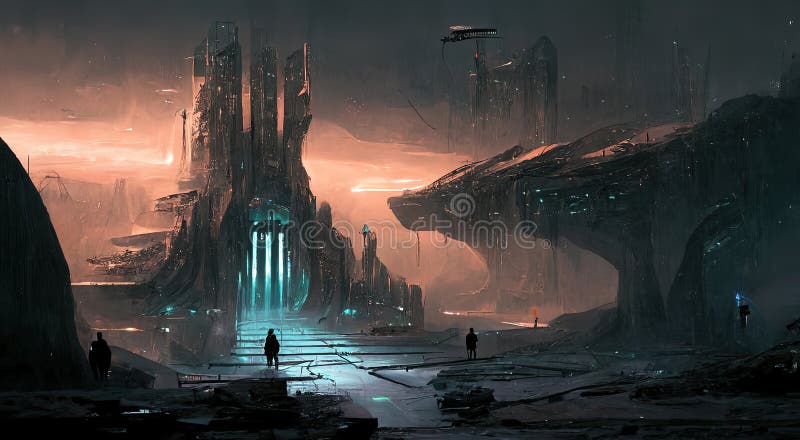 Sci-fi Concept Art. AI Generative Illustration Stock Illustration ...