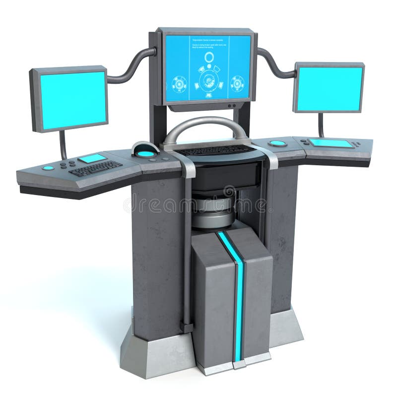 Sci-fi Control Panel stock illustration. Illustration of modern - 100228315