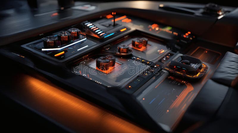 Sci-fi Control Panel Futuristic Design Stock Illustration ...