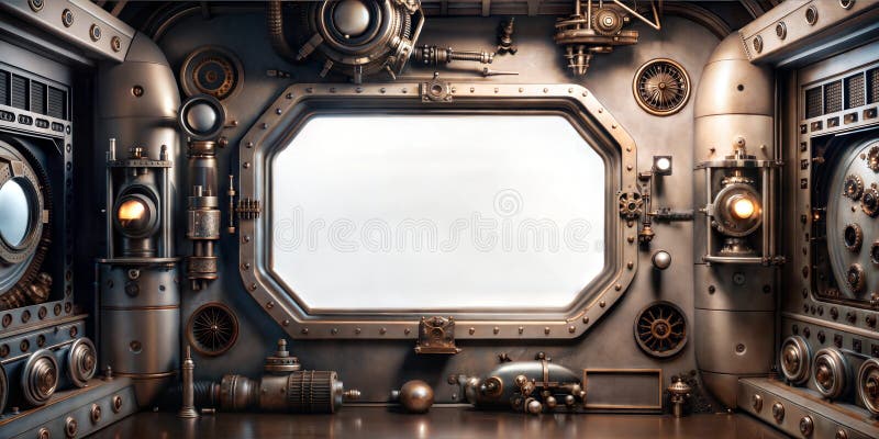 Sci-Fi Corridor Featuring Advanced Technology and Bright Lights Stock ...