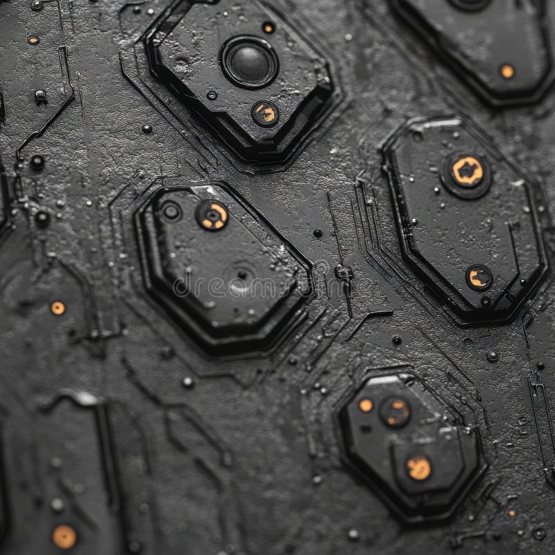 Sci-fi Cyber-inspired Flat, Matte Texture in Closeup, Featuring Sleek ...