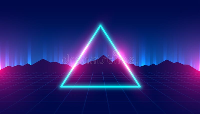 Sci-fi and Cyber Vintage Neon Frame Wallpaper with Equalizer Effect ...