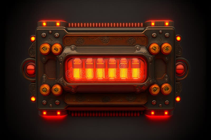 Sci-fi Deep Sea Aquatic Technology Monitor Interface Mechanical Device ...