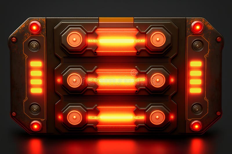 Sci-fi Deep Sea Aquatic Technology Monitor Interface Mechanical Device ...