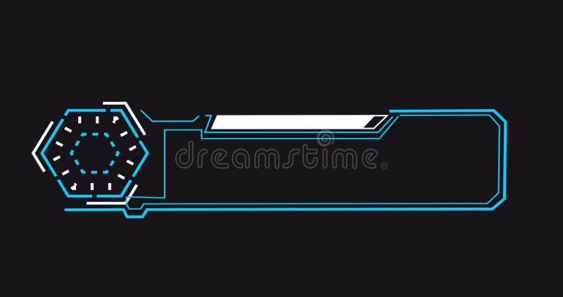 Sci-fi Designed Hud Lower Third in 4K Alpha Channel. Stock Footage ...