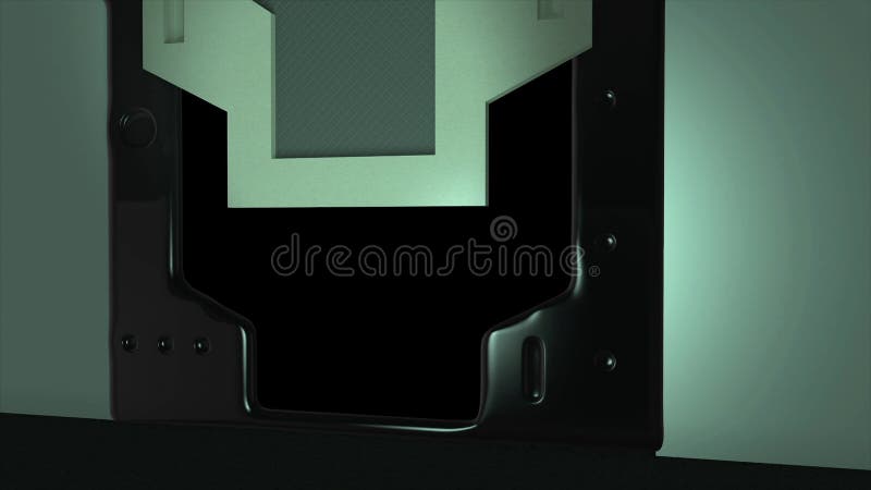 Sci Fi Door Opening on Green Screen Stock Video - Video of background ...