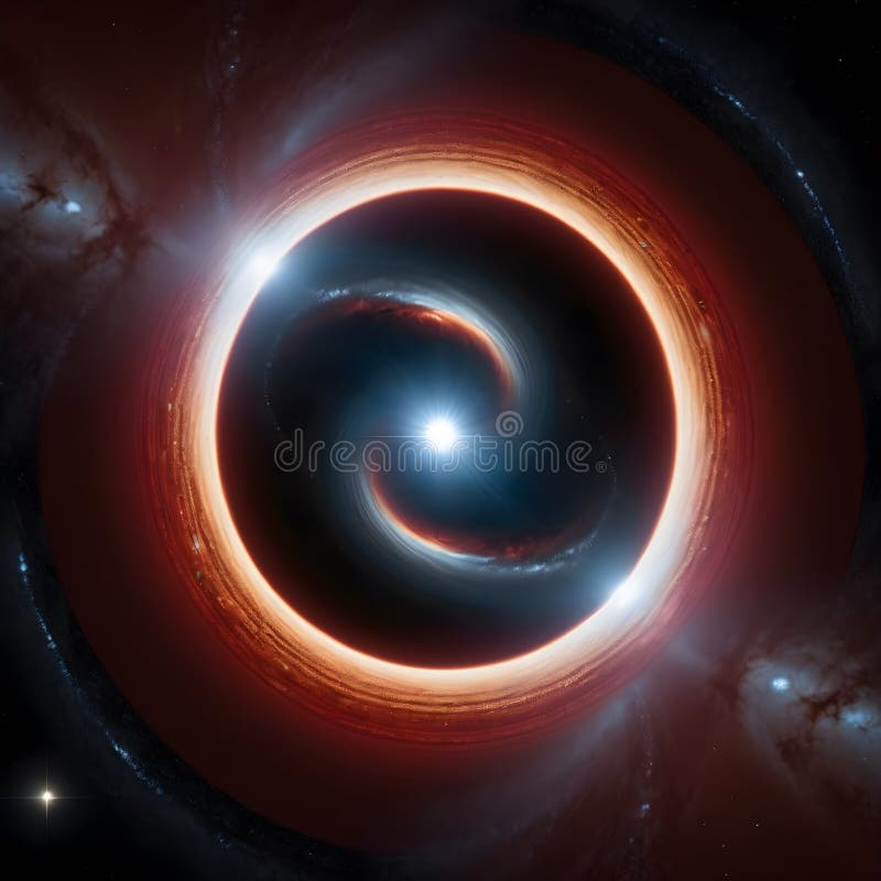 Sci-Fi Dreadnought in a Cosmic Struggle Against a Black Hole Stock ...