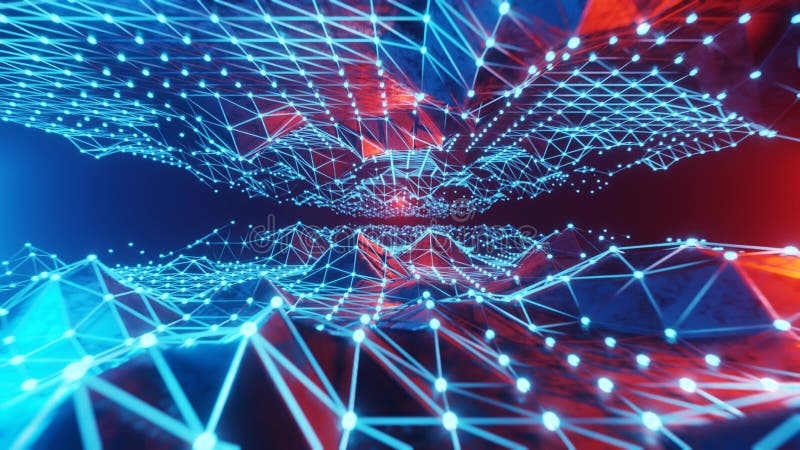 Sci-fi Endless Tunnel, Abstract Background 3d Render. Stock Footage ...