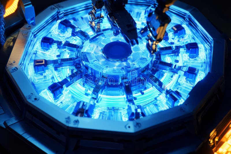 A Sci-fi Energy Generator with Massive Rotating Hexagonal Plasma Coils ...