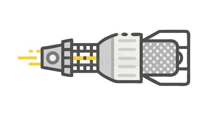 Sci-Fi Engine Thruster Component Icon. Futuristic Propulsion System ...