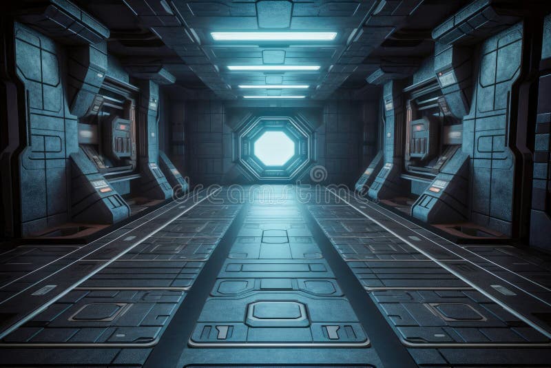 Sci-fi Futuristic Background Wall Spaceship Tunnel with Glowing ... Sci-fi Futuristic Background Wall Spaceship Tunnel with Glowing ...