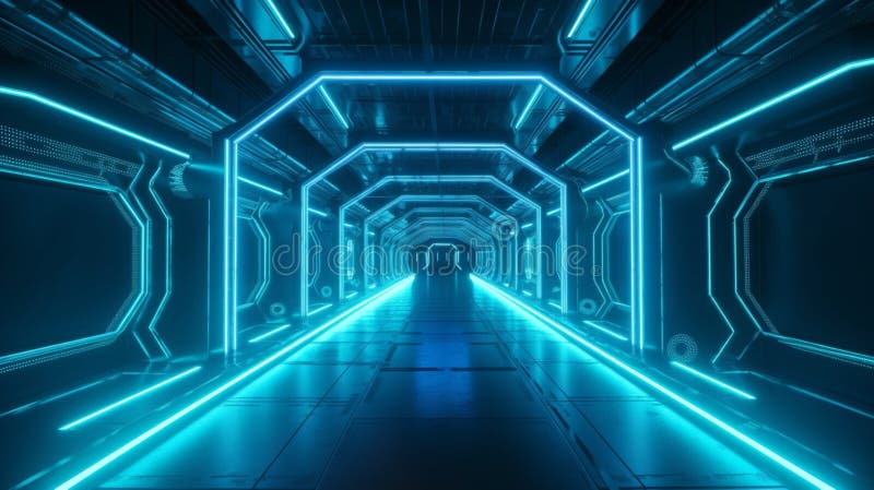 Sci Fi Futuristic Blue Cyber Modern Neon Led Arrow Shaped Lights ... Sci Fi Futuristic Blue Cyber Modern Neon Led Arrow Shaped Lights ...