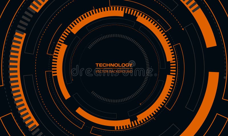 Sci-fi Futuristic Cyber HUD Circular Structure Elements Technology ...