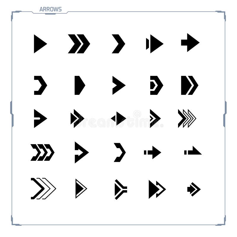 Sci-fi Futuristic Design Arrow Icons Set Stock Vector - Illustration of ... Sci-fi Futuristic Design Arrow Icons Set Stock Vector - Illustration of ...