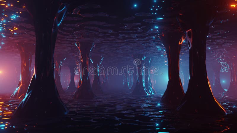 Sci Fi Futuristische Fantasie Vreemde Buitenaardse Structuur 3d ...