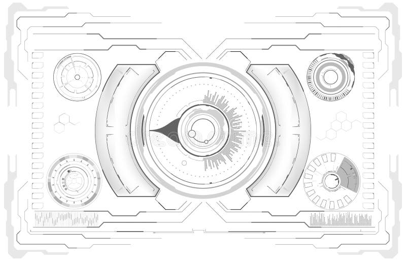 Sci-Fi Futuristic Glowing HUD Display. Vitrual Reality Technology ...