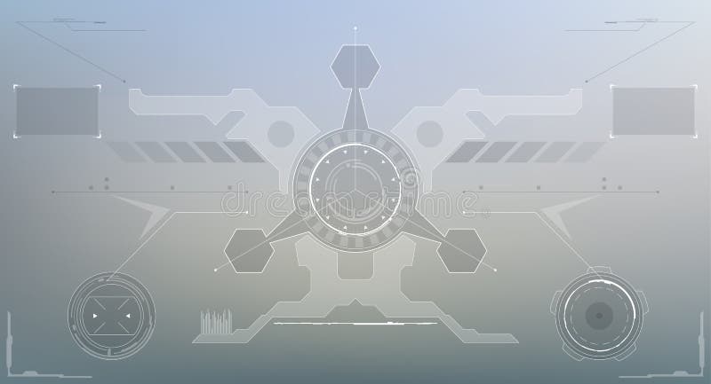 Sci-Fi Futuristic Glowing HUD Display. Vitrual Reality Technology ...