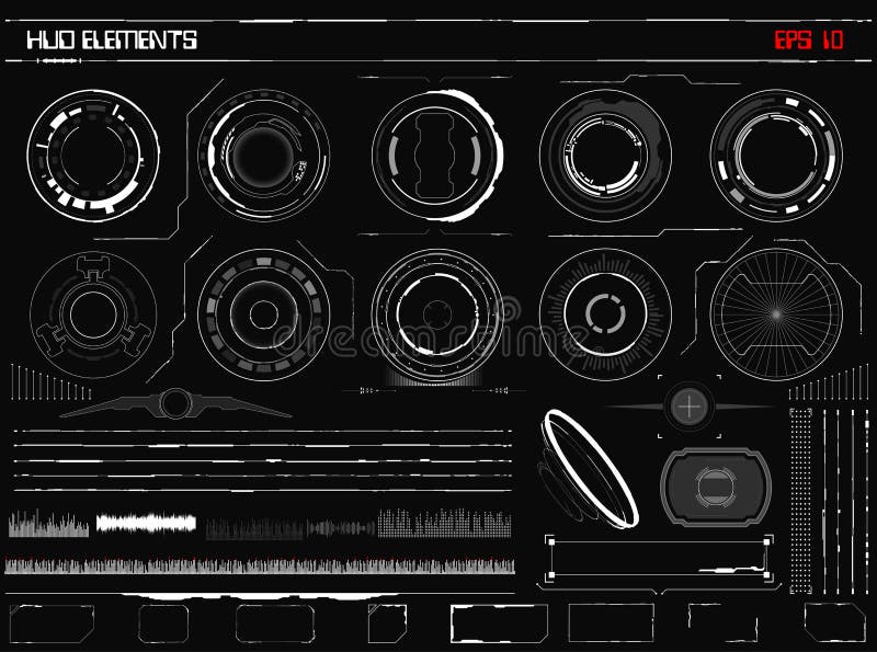 Sci-Fi Futuristic Glowing HUD Display. Vitrual Reality Technology ...
