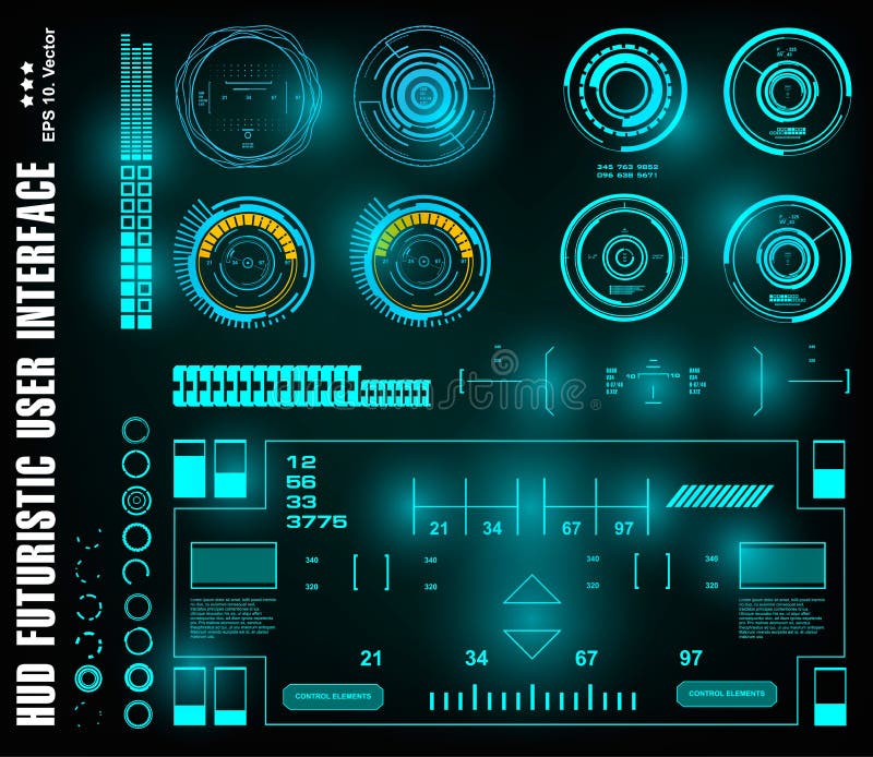 Sci-fi Futuristic Hud Dashboard Display Virtual Reality Technology ...