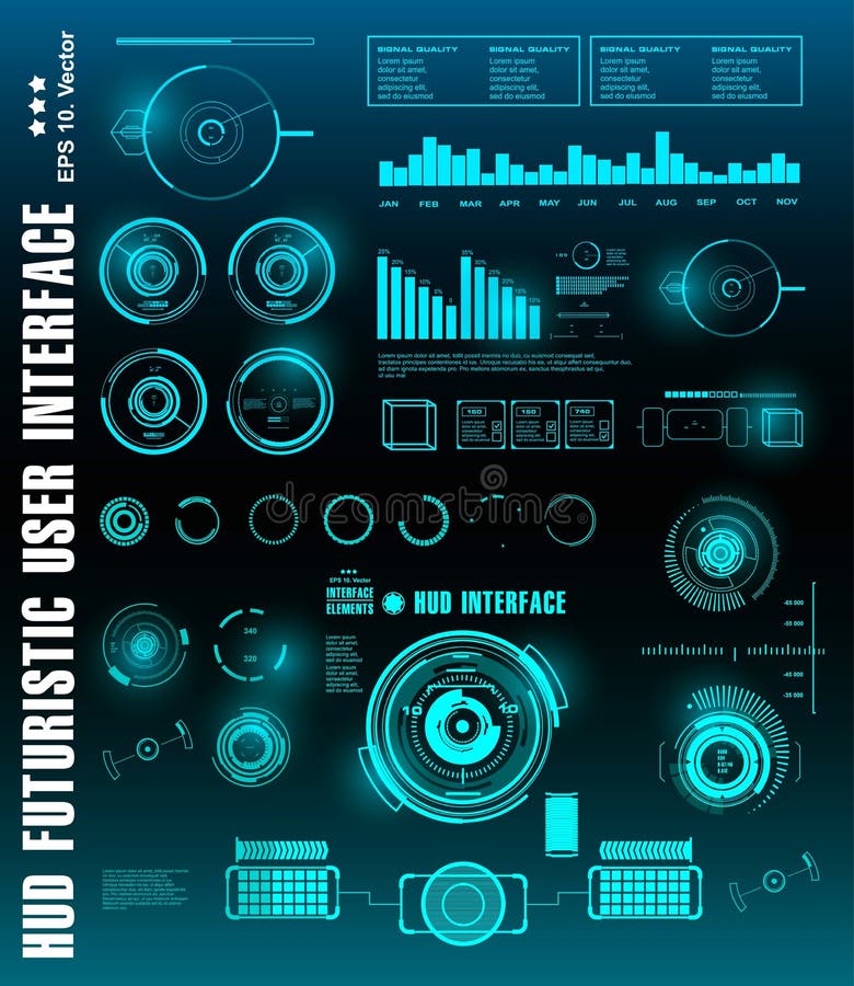 Sci-fi Futuristic Hud Dashboard Display Virtual Reality Technology ...