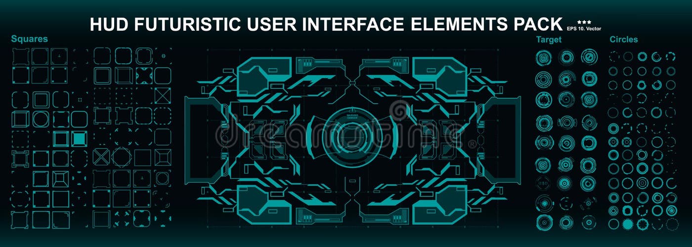 Futuristic Hud Dashboard Display Stock Illustrations – 14,135 ...