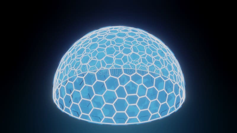 Sci- Fi Futuristic of Sphere Hologram Digital Technology, 3D Rendering ...