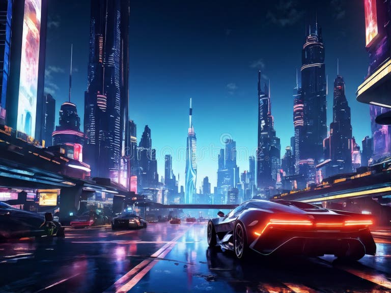 Sci Fi Futuristic Technology Concepts Concept Stock Illustration - Illustration of night, travel ...