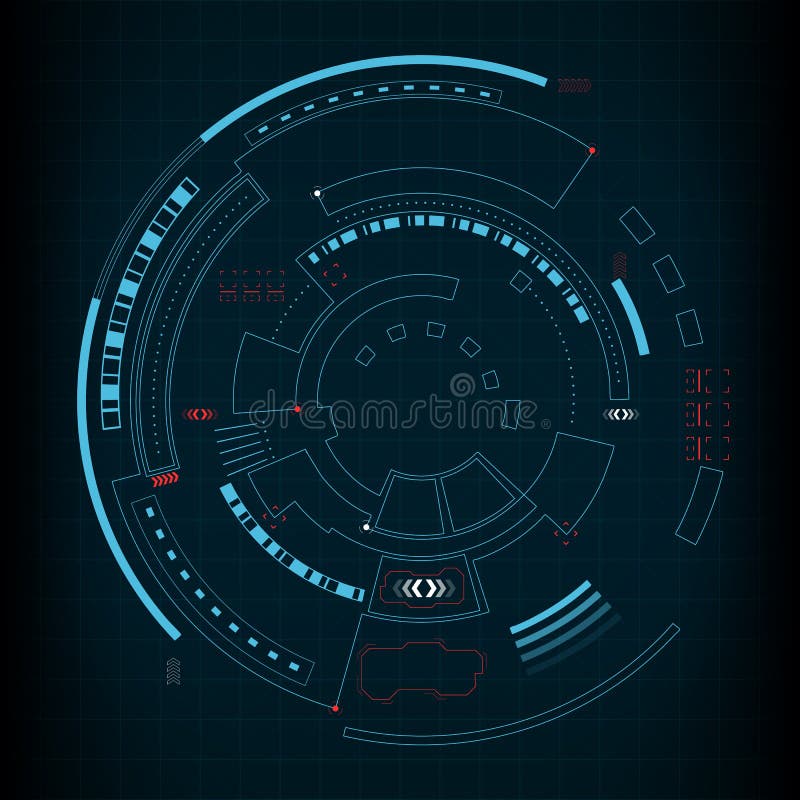 Sci Fi Futuristic User Interface Stock Vector - Illustration of system ...