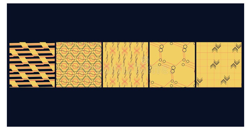 Sci-Fi Grid Seamless Geometric Pattern Bundle for Cyber Branding ...