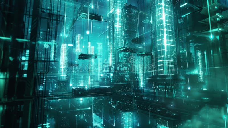 Sci Fi Grunge Modern Clean Background Depicting a High-tech Energy ...