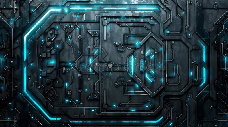 Sci Fi Grunge Modern Clean Background Featuring a Metallic Surface with ...