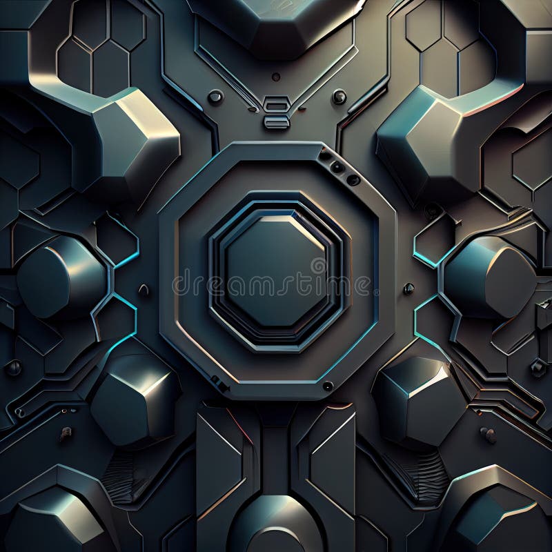 Sci-fi heavy door. stock illustration. Illustration of techno - 276568024