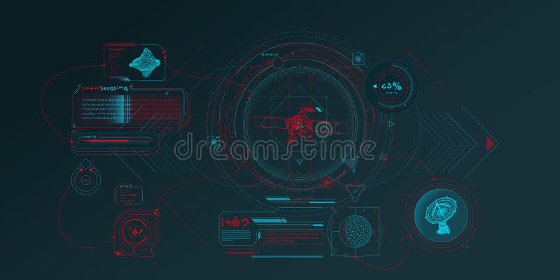Sci-fi HUD Interface for Data Research. Stock Vector - Illustration of ...